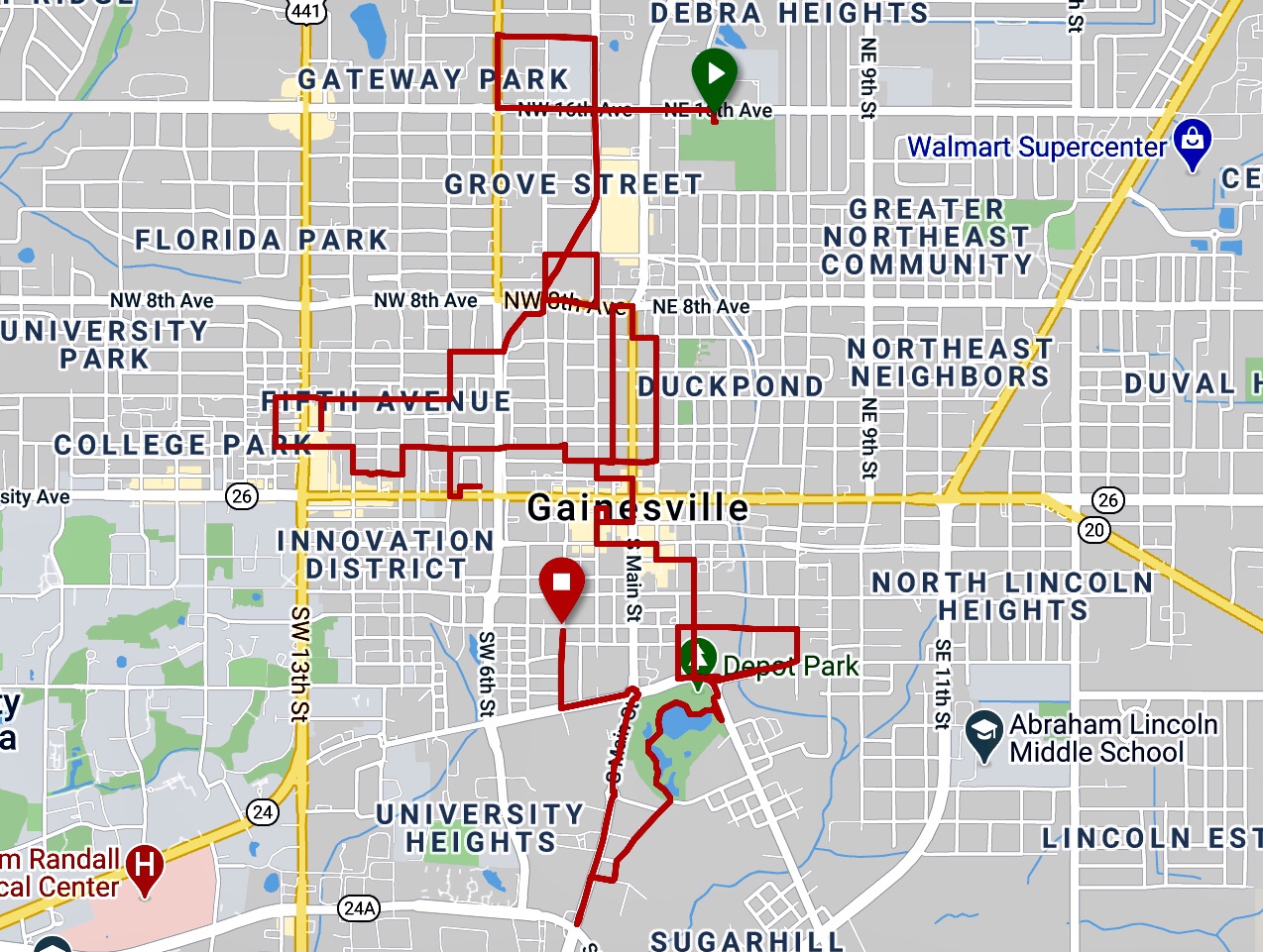 GNV Mural Route map – FreeGNV